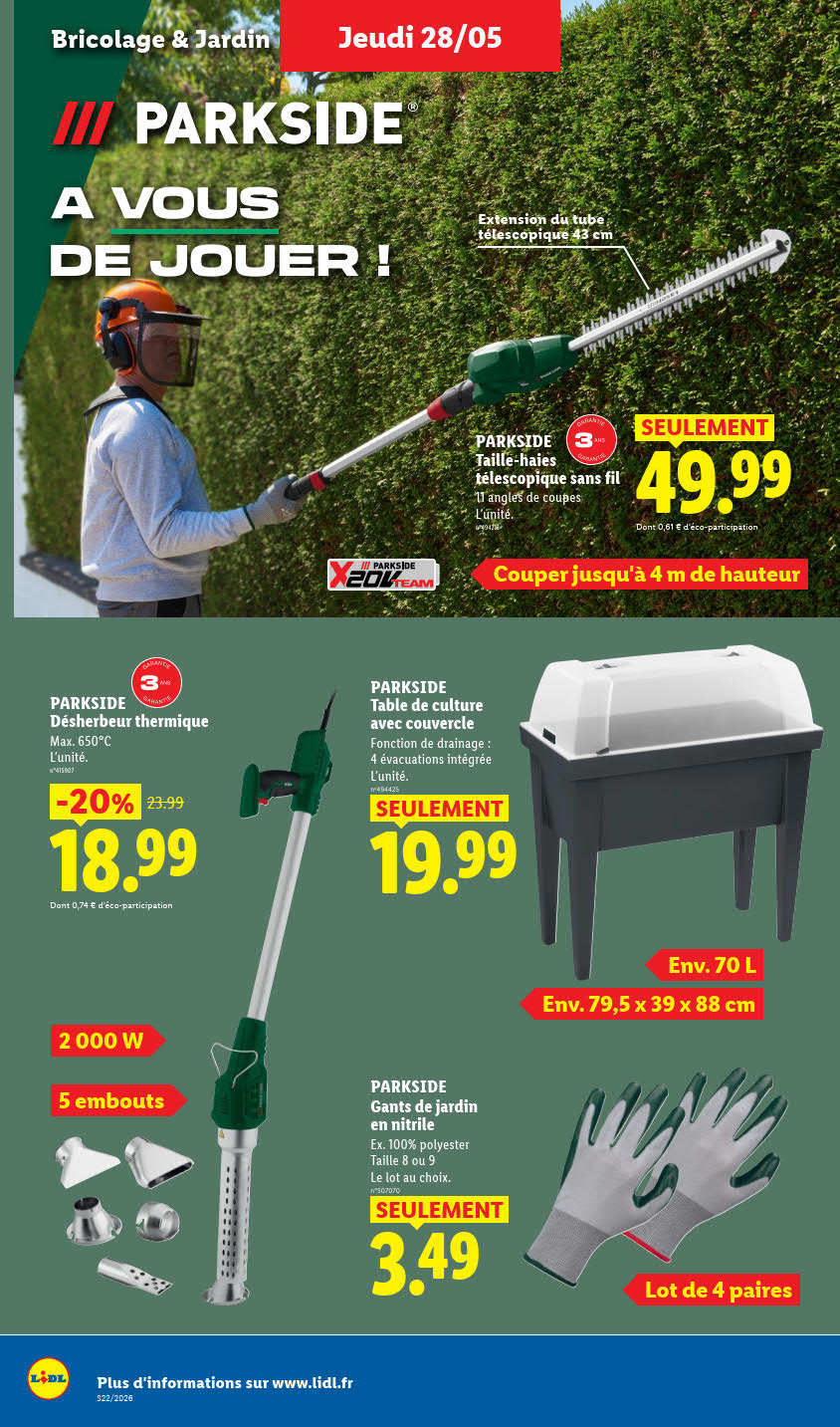 Catalogue Lidl cette semaine valable du 28 mai au 03 juin ...